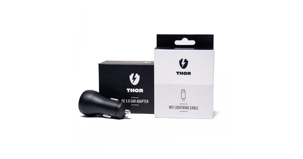 Komplet Lightning kabla i auto-punjača Optishield® THOR - gizzmo.hr