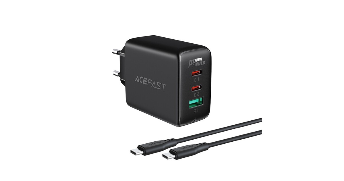 Punjač za telefon Acefast "Triple Power" - zidni punjač s PD, QC 3.0 ...