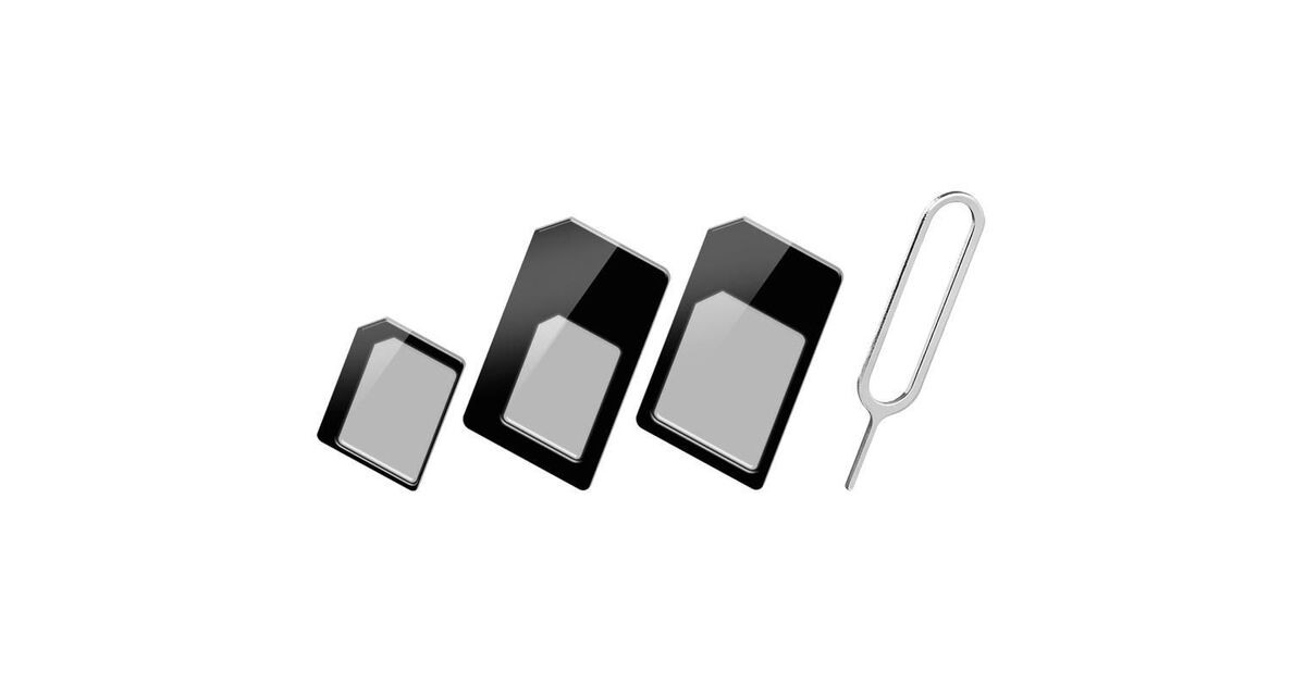 Paket SIM adaptera i igla za otvaranje SIM utora - gizzmo.hr