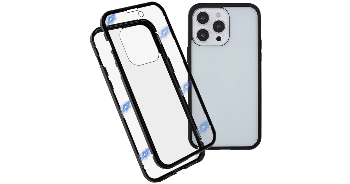 Magnetna Full-body maska "Stronghold" za iPhone 14 Pro Max - crna ...