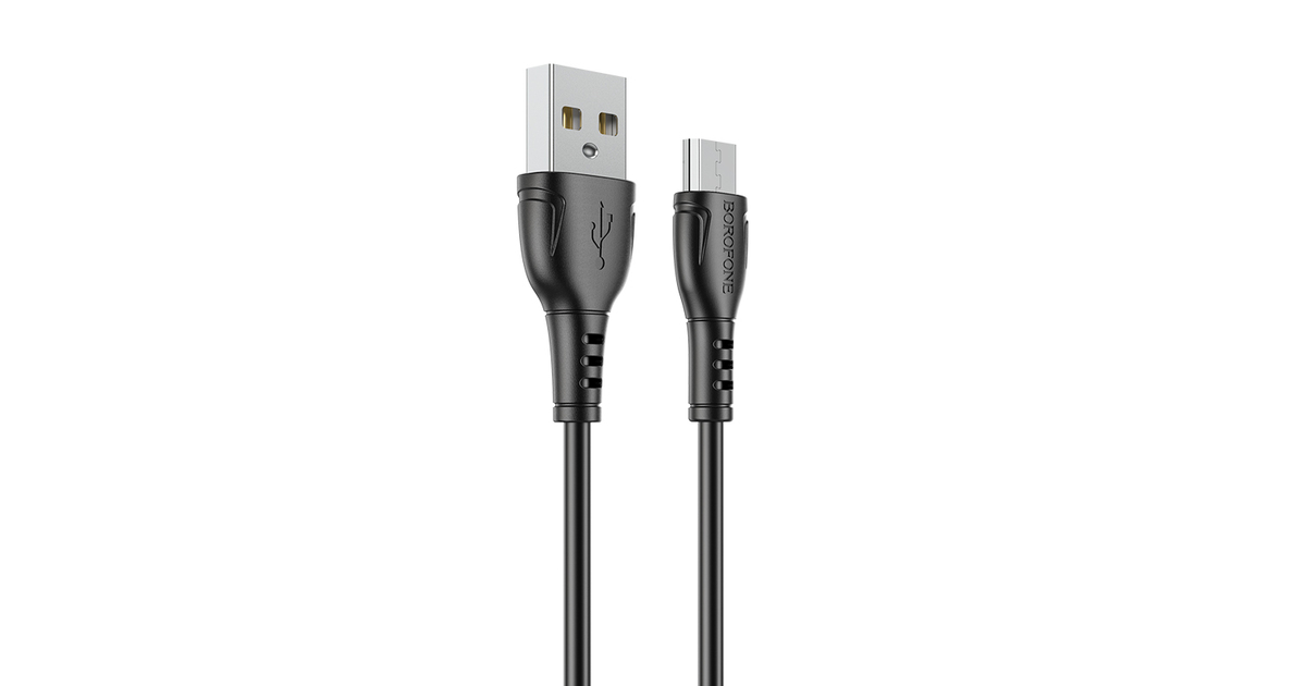Micro USB kabel "Triumph" s 2.4A punjenjem - 1m - crni - gizzmo.hr
