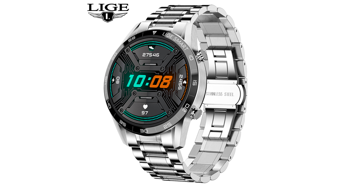 Elegantni pametni sat Lige Steel Pro od nehrđajučeg čelila s Bluetooth ...