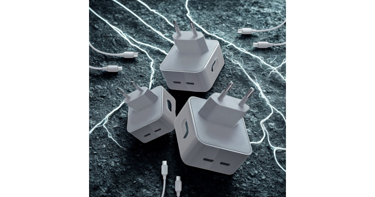 PlugWise 3-Pack - Trostruka snaga za brzo i kompaktno punjenje + USB-C kablov...